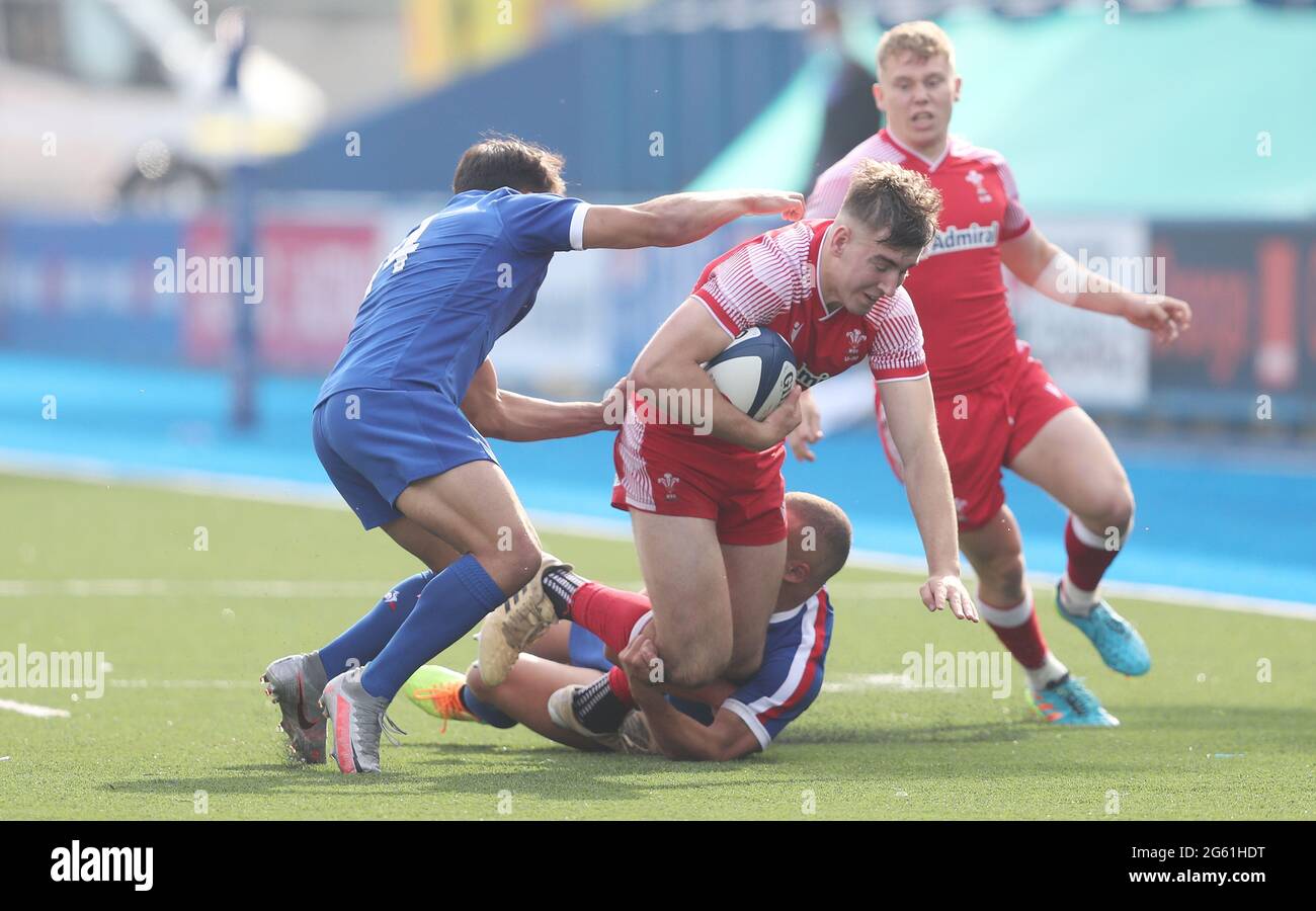 Tom Florence of Wales during the Under 20s Six Nations match at Cardiff ...