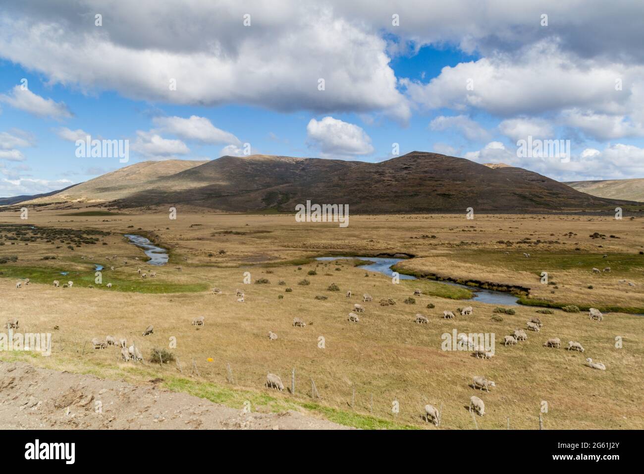 Countryside of Tierra del Fuego island, Chile Stock Photo - Alamy