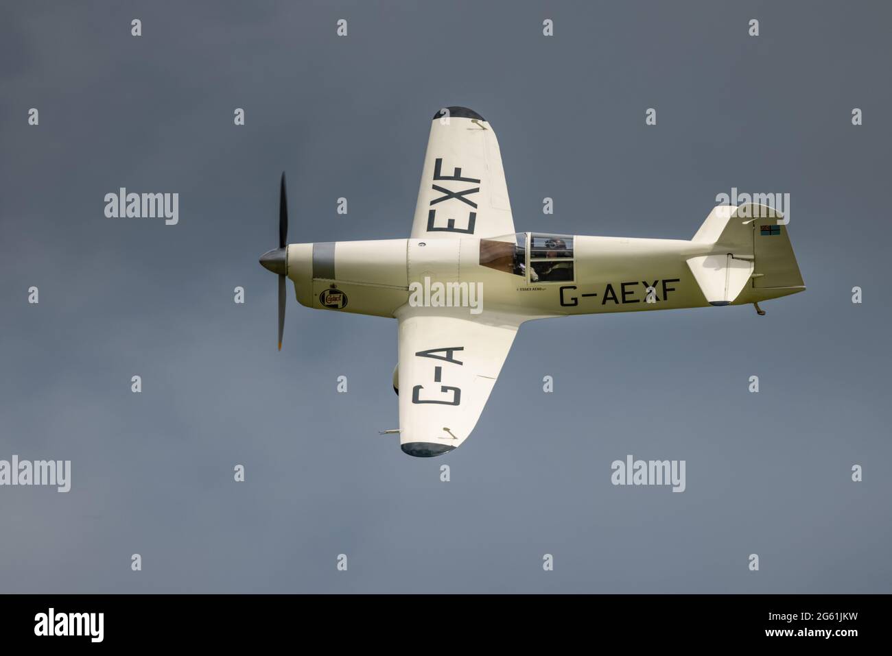 Percival Mew Gull (G-AEXF) performing at Shuttleworth Flying Festival ...