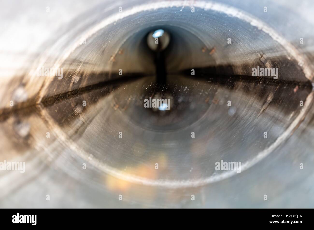 water surface level view from inside a concrete culvert Stock Photo - Alamy