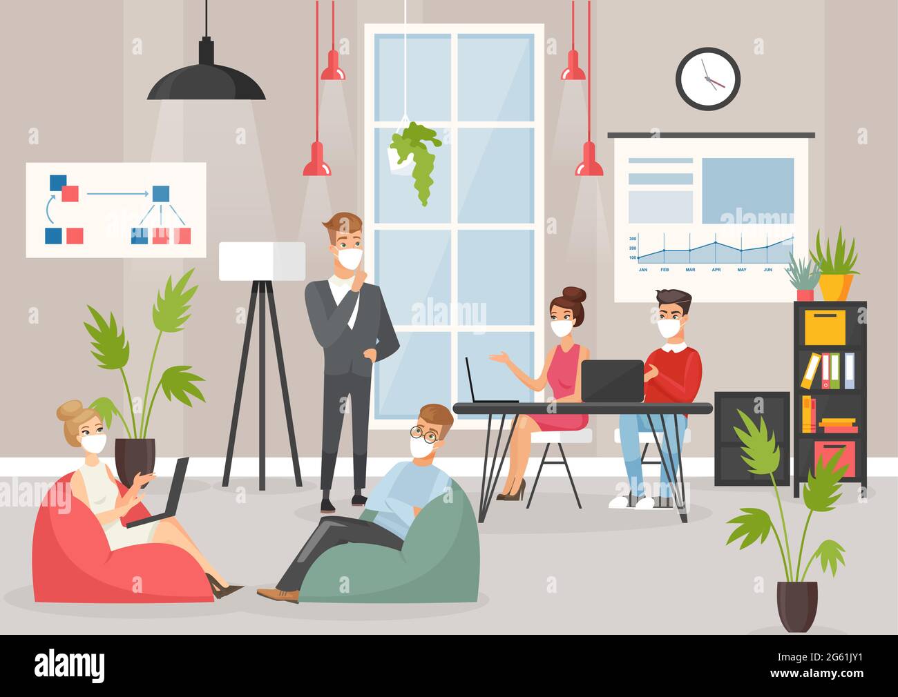 Sick man work working Stock Vector Images - Alamy