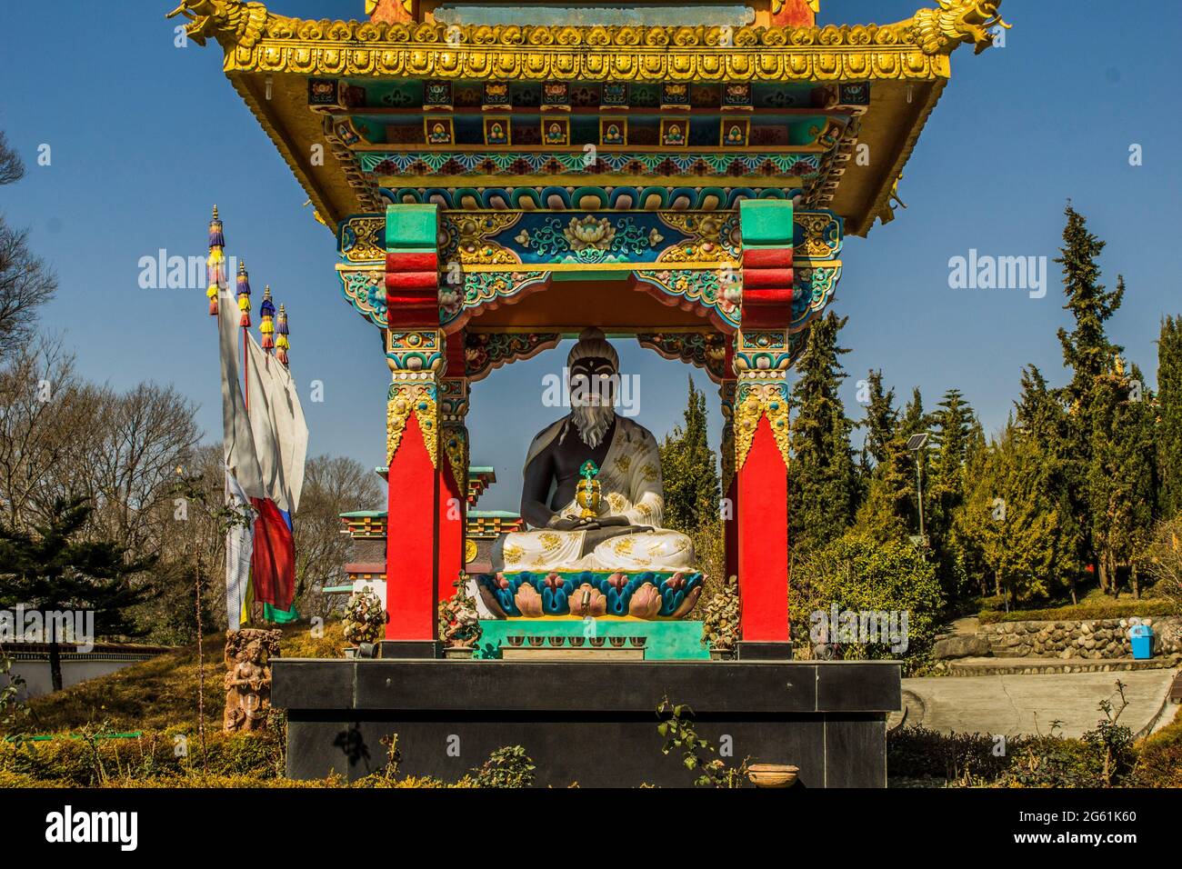 Monastery at Bir Billing, Himachal Stock Photo - Alamy