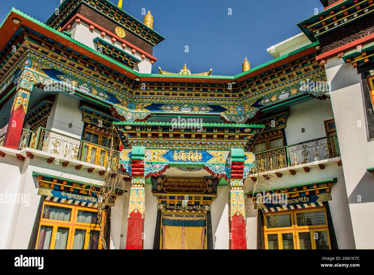 Monastery at Bir Billing, Himachal Stock Photo - Alamy