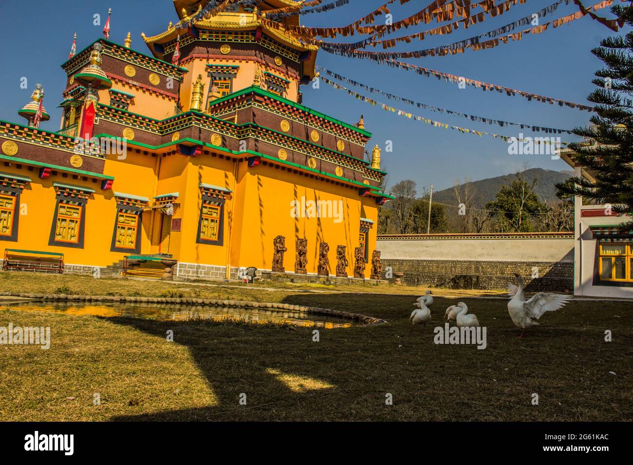 Monastery at Bir Billing, Himachal Stock Photo - Alamy