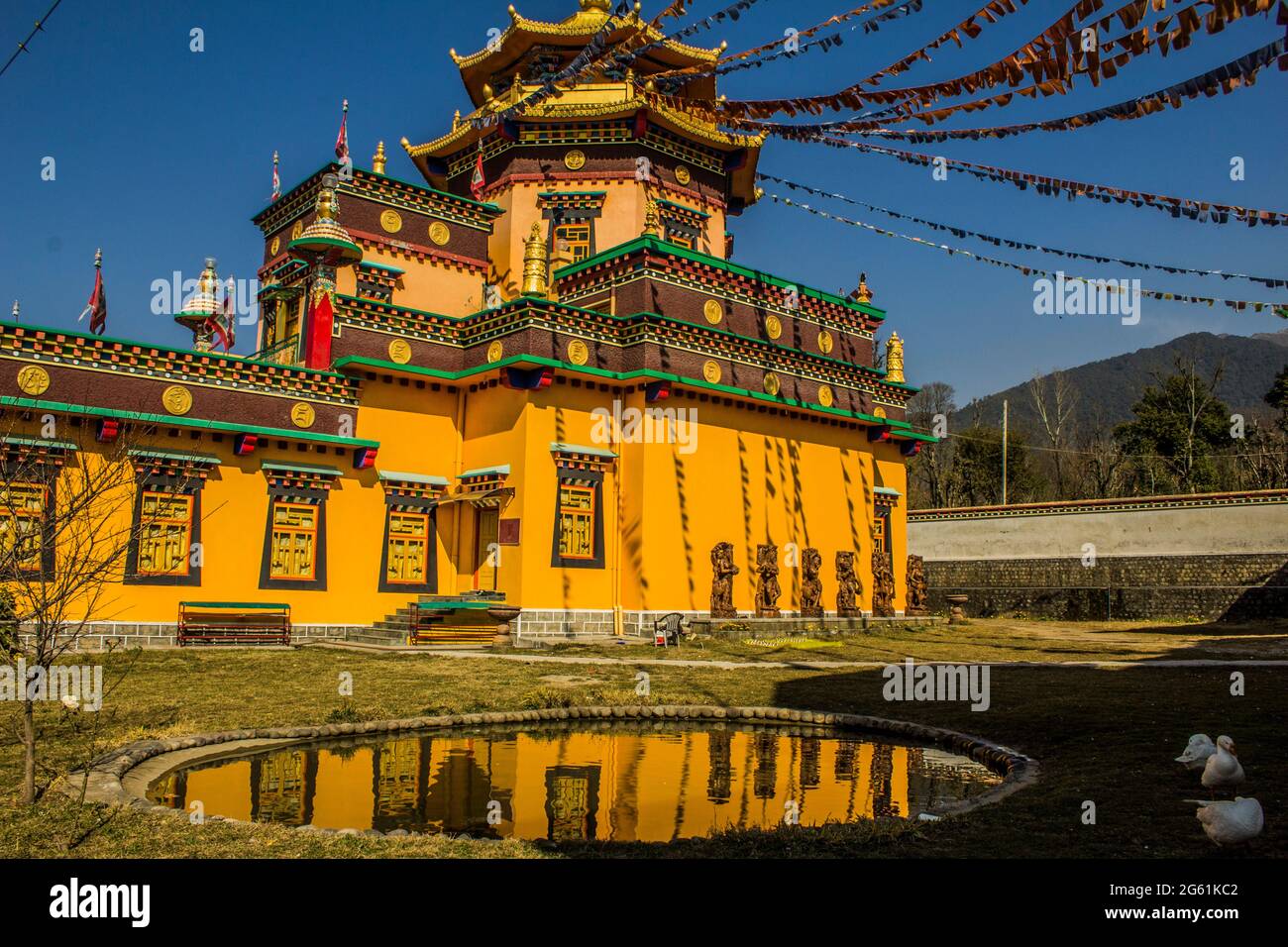 Monastery at Bir Billing, Himachal Stock Photo - Alamy