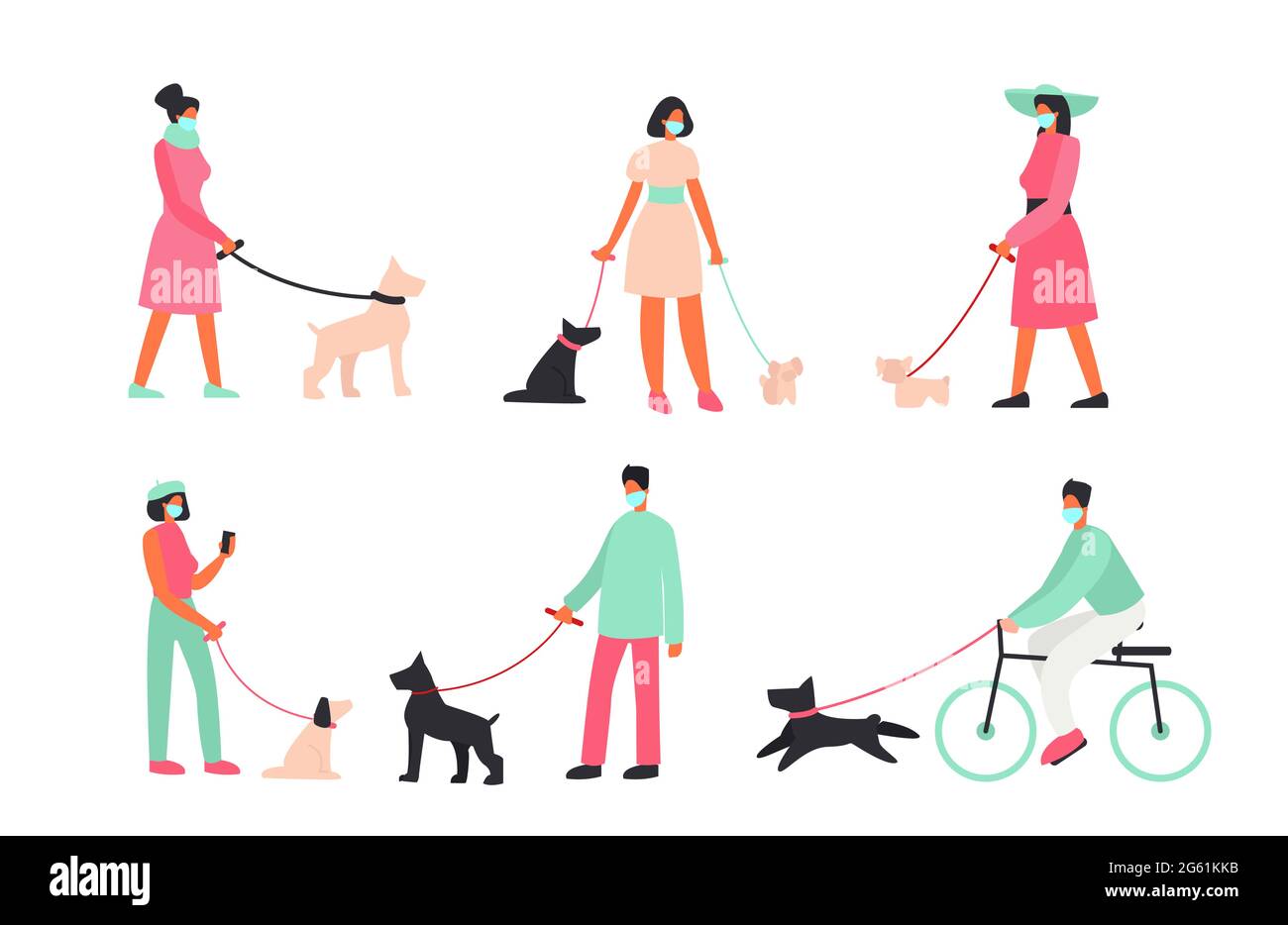 People walk dog outside Cut Out Stock Images & Pictures - Alamy
