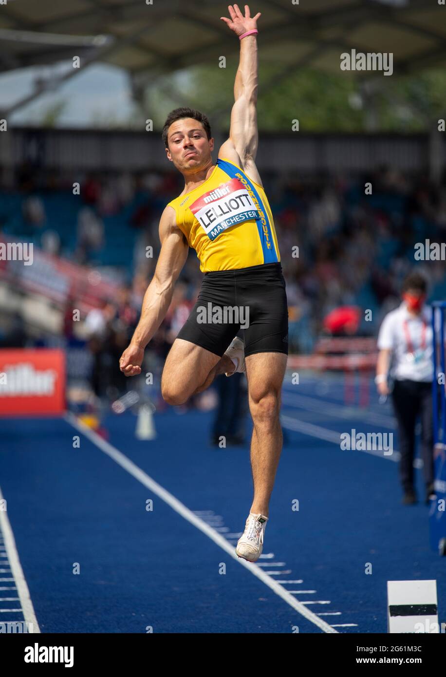 MANCHESTER - ENGLAND 25/27 JUN 21: James Lelliott competing in the long ...