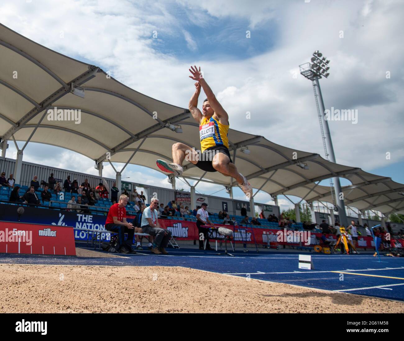 MANCHESTER - ENGLAND 25/27 JUN 21: James Lelliott competing in the long ...