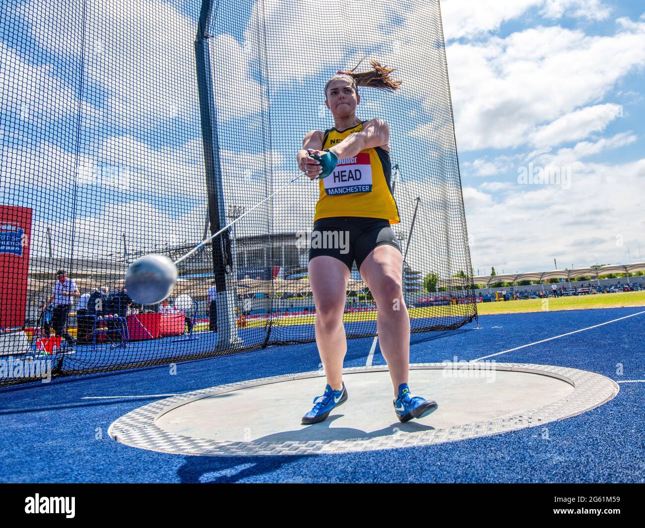 MANCHESTER - ENGLAND 25/27 JUN 21: Katie Head competing in the hammer ...