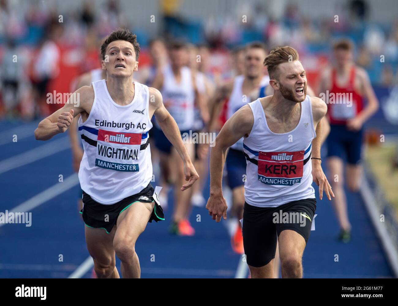 MANCHESTER - ENGLAND 25/27 JUN 21: Jake Wightman and Josh Kerr ...
