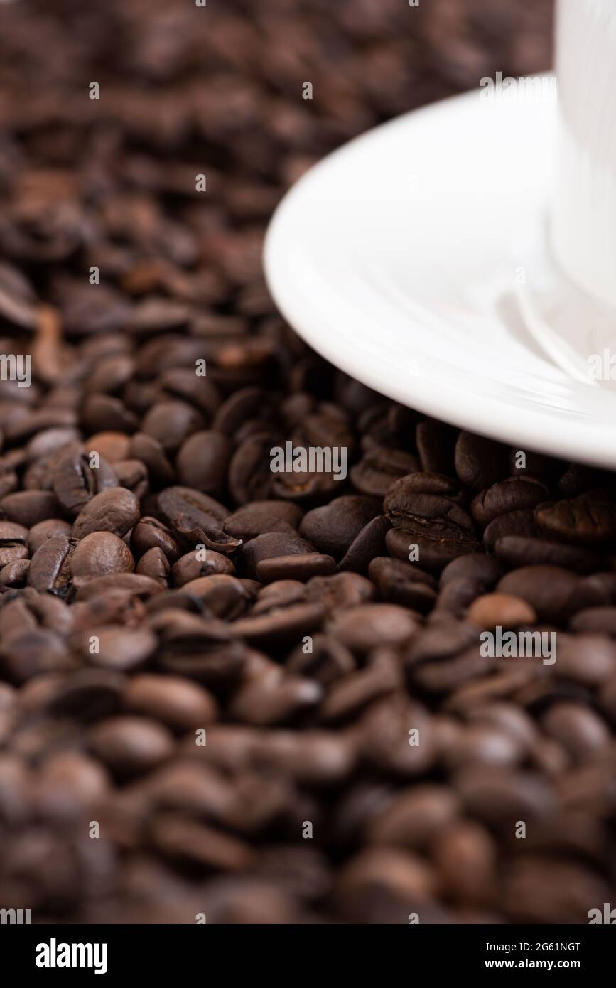 Extreme coffee mug's close up isolated Stock Photo - Alamy