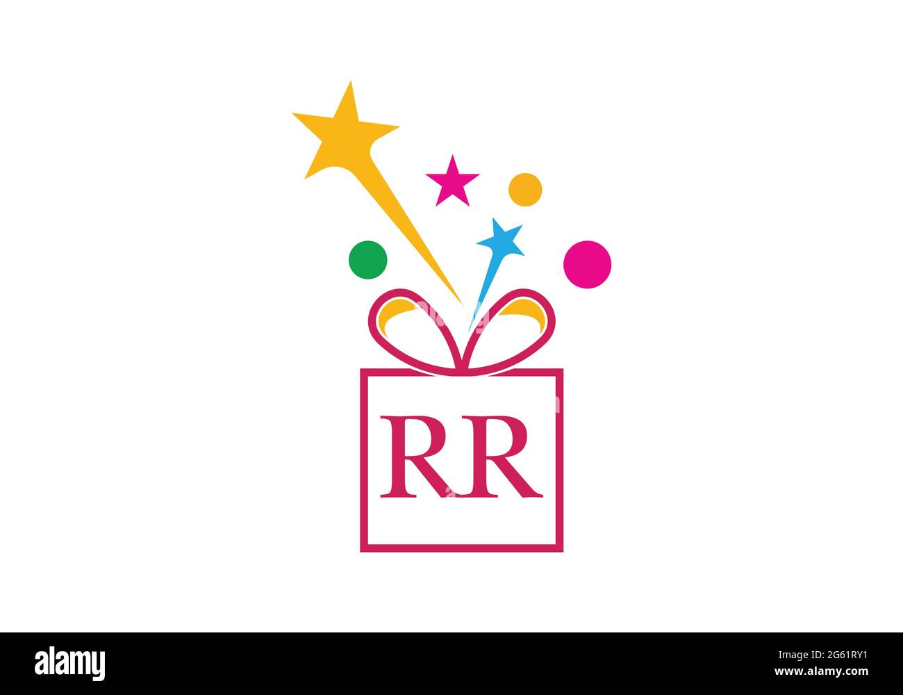 Gift Box, gift shop letter alphabet R R logo icon for Luxury brand ...