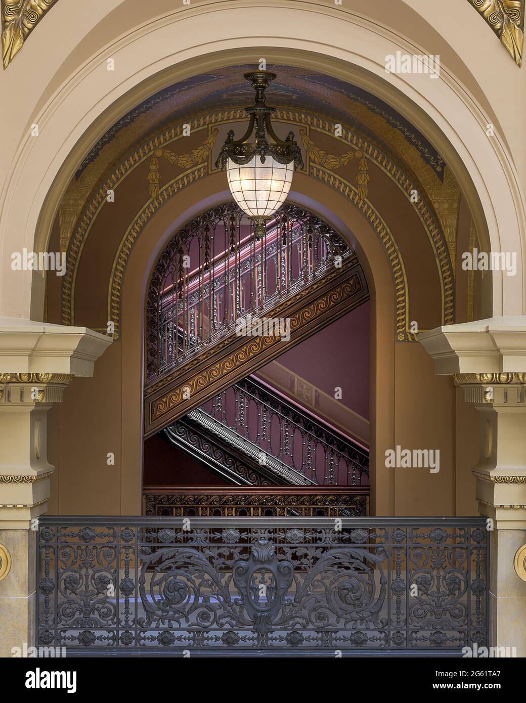 Interior stairs staircase arch hi-res stock photography and images - Alamy