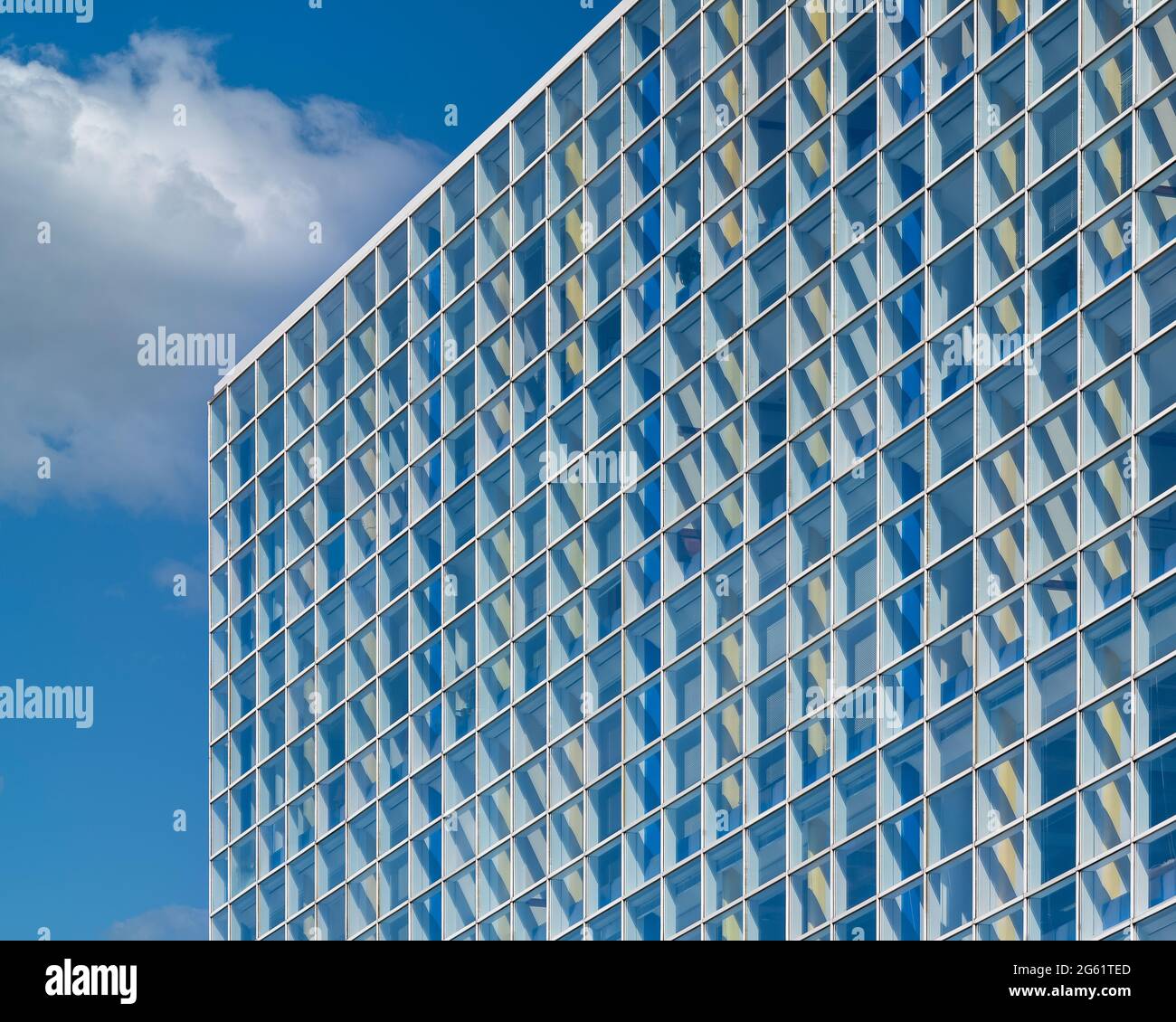 Architectural abstract of the modern glass US Bank Plaza in downtown ...