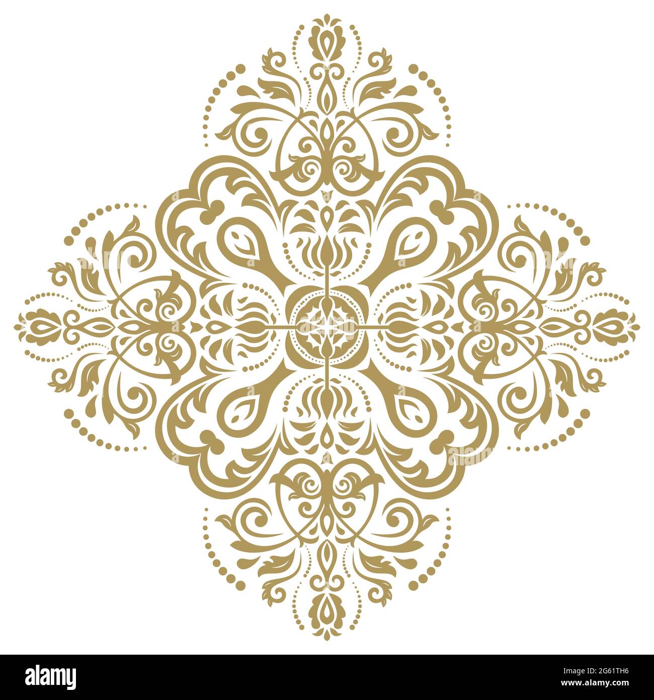 Oriental vector pattern with arabesques and floral elements. Traditional classic ornament Stock ...