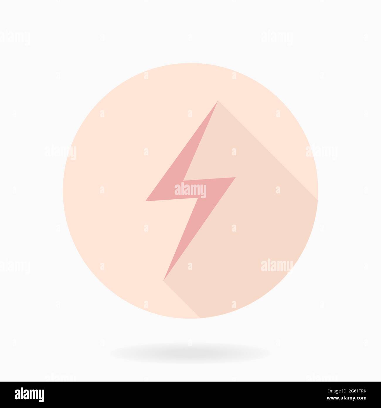 Lightning icon power symbol flat Stock Vector Images - Alamy