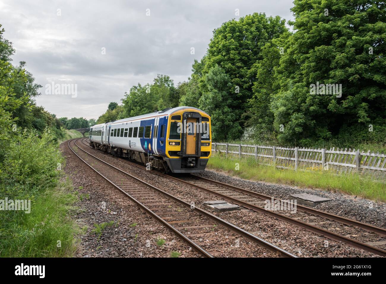 Norther Rail class 158 Sprinter train at Long Preston 1st July 2021 ...