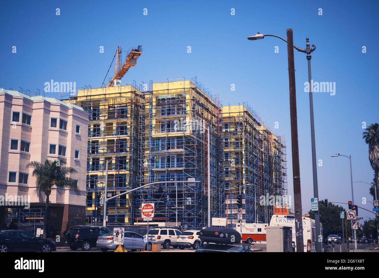 A construction project underway in Koreatown Stock Photo - Alamy