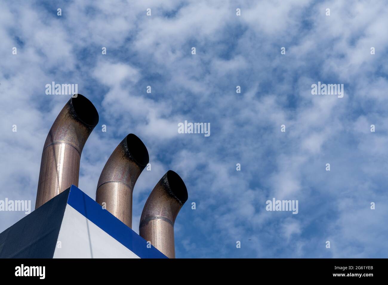 Boat diesel engine smoke hi-res stock photography and images - Alamy