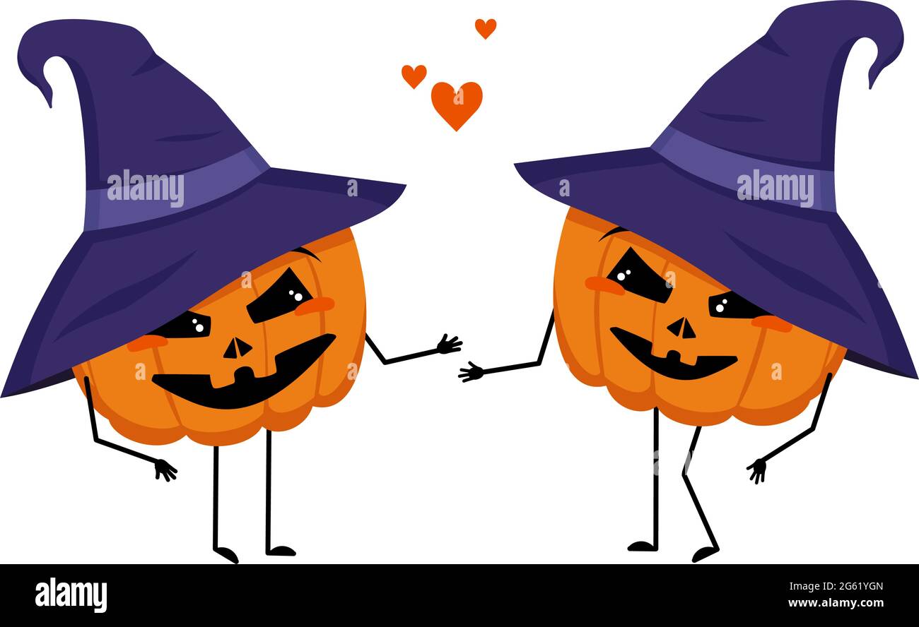 Cute pumpkin character with love emotions Stock Vector Image & Art - Alamy