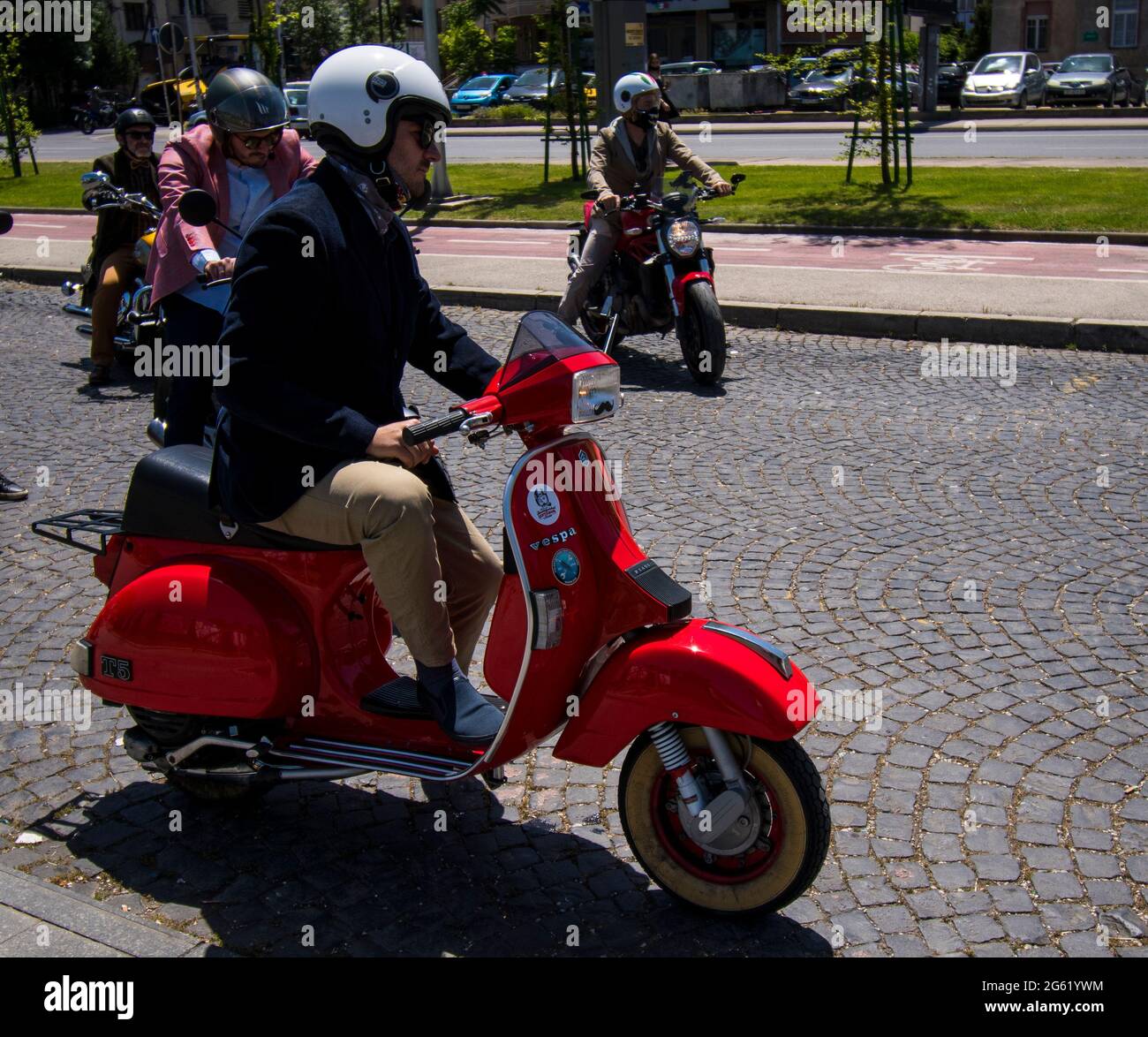 Vespa rider hi-res stock photography and images - Alamy