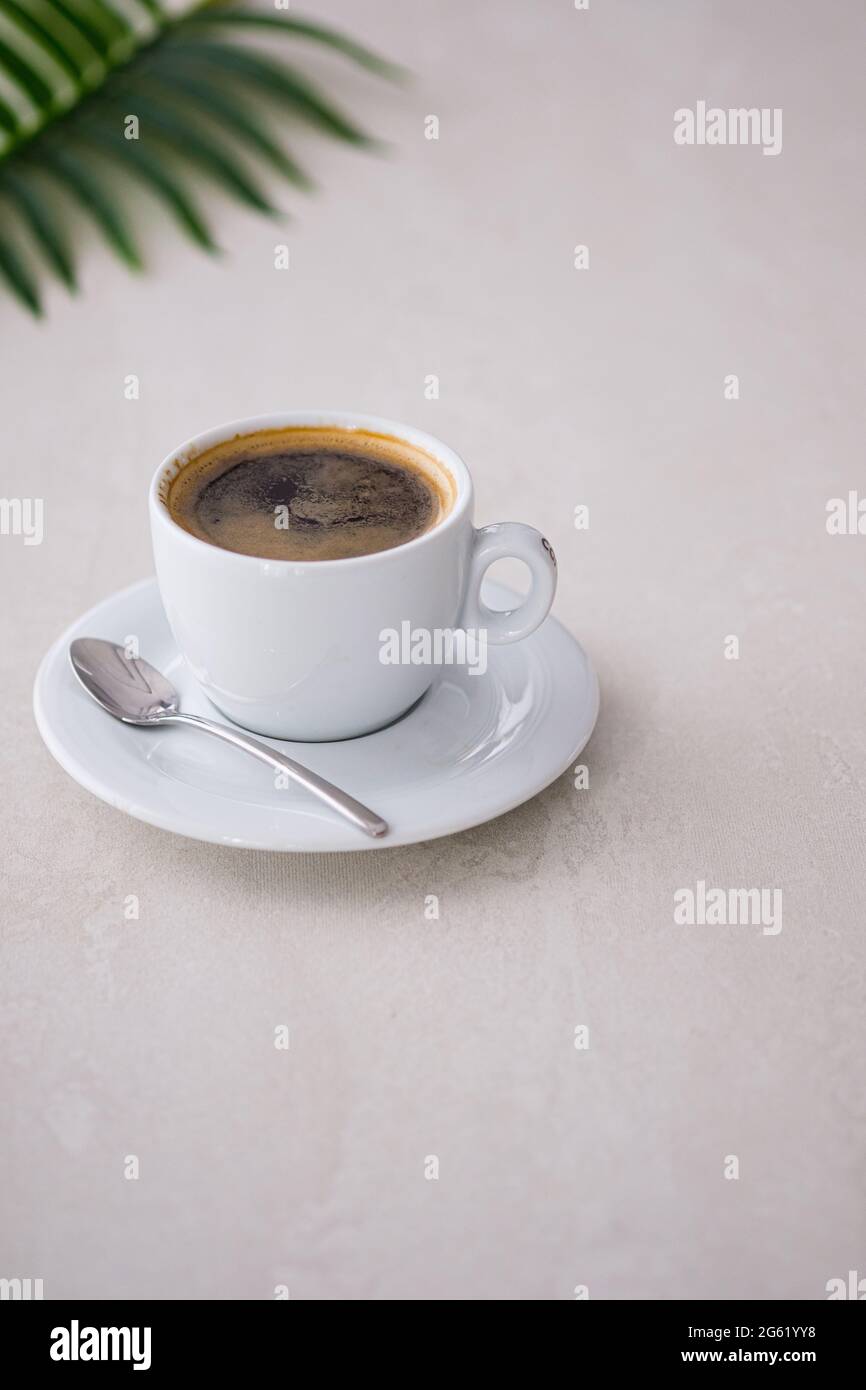 Delicious, aromatic morning coffee on a table in a restaurant. Best ...