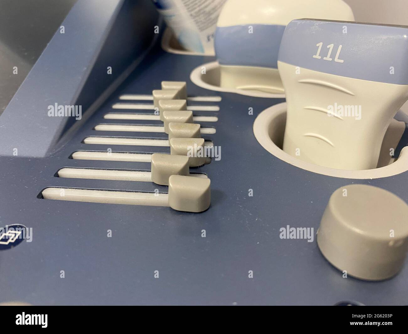 Ultrasound keyboard and mouse close-up view of it Stock Photo - Alamy
