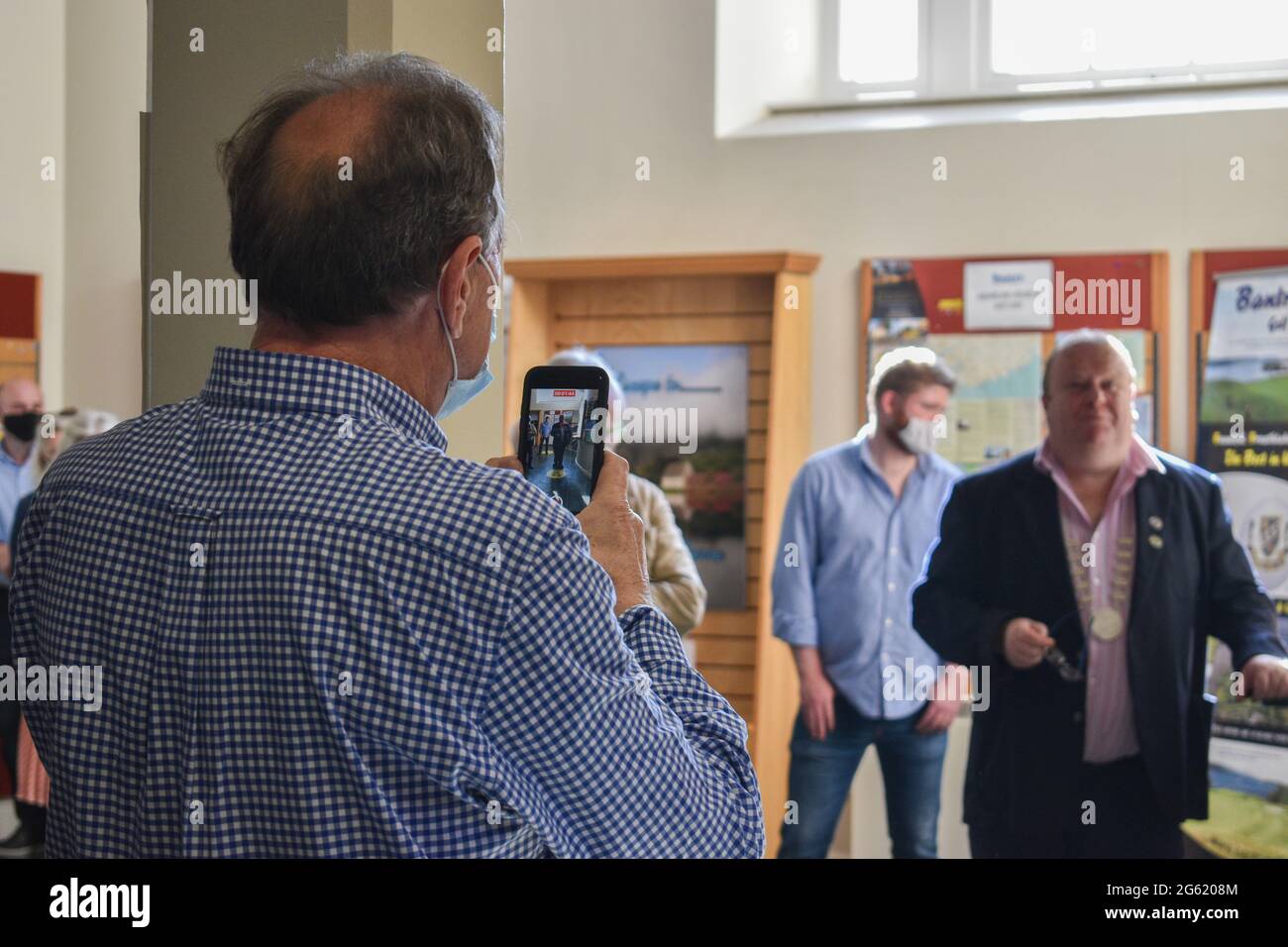Bantry, West Cork, Ireland. 1st July, 2021. People gathered in the ...