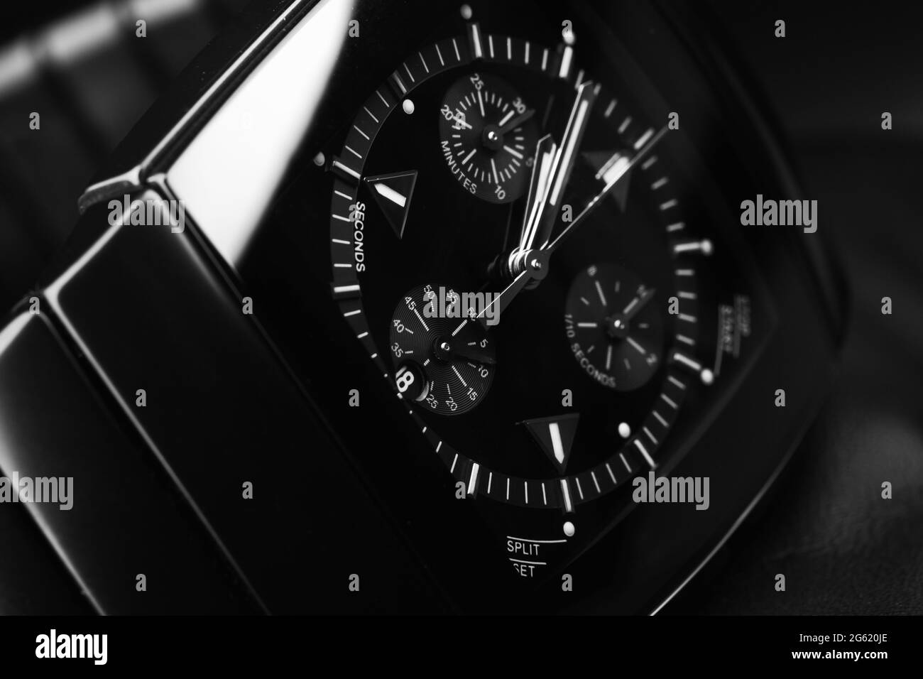 Black face chronograph Black and White Stock Photos & Images - Alamy