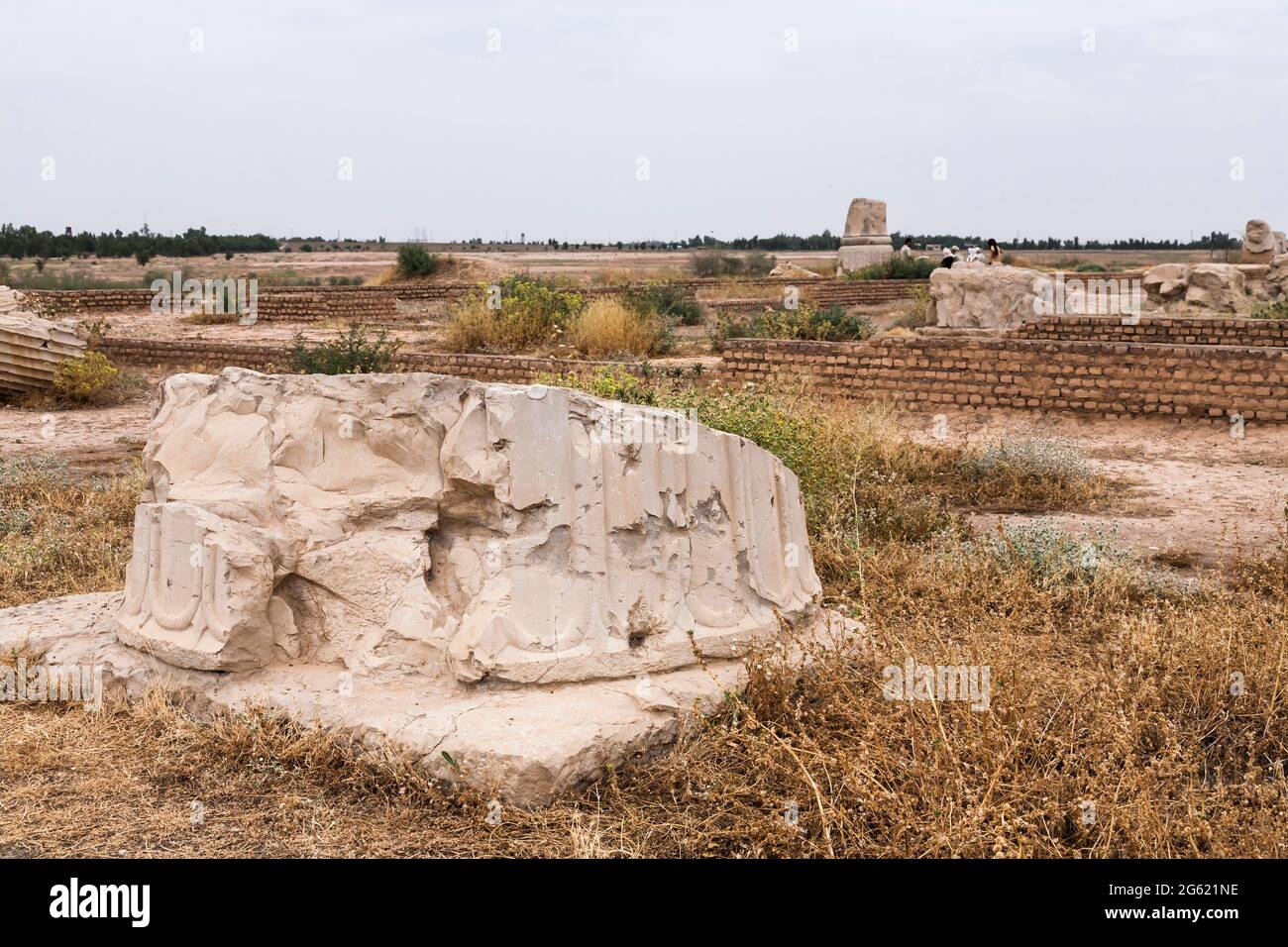 Apadana ruins, archaeological site of Susa(Shush), Achaemenid empire of ...