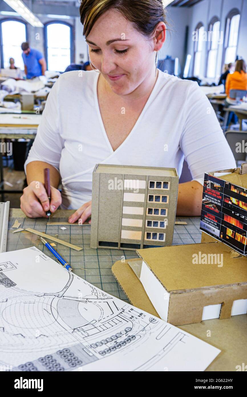 Auburn school of architecture woman female student making building ...