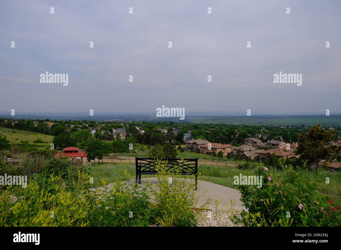 Park Bench View from Forsberg Iron Spring Park Stock Photo - Alamy