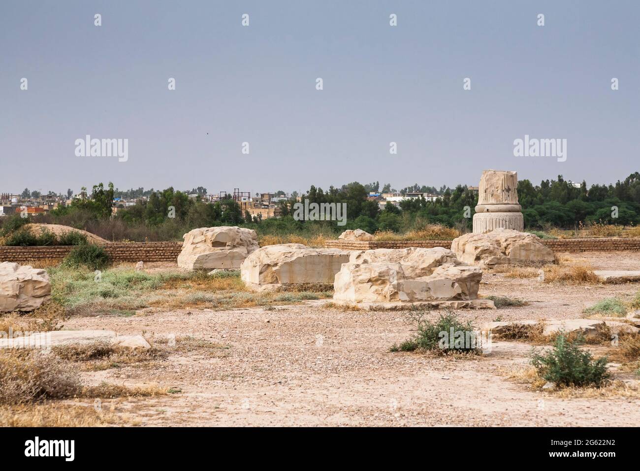 Apadana ruins, archaeological site of Susa(Shush), Achaemenid empire of ...