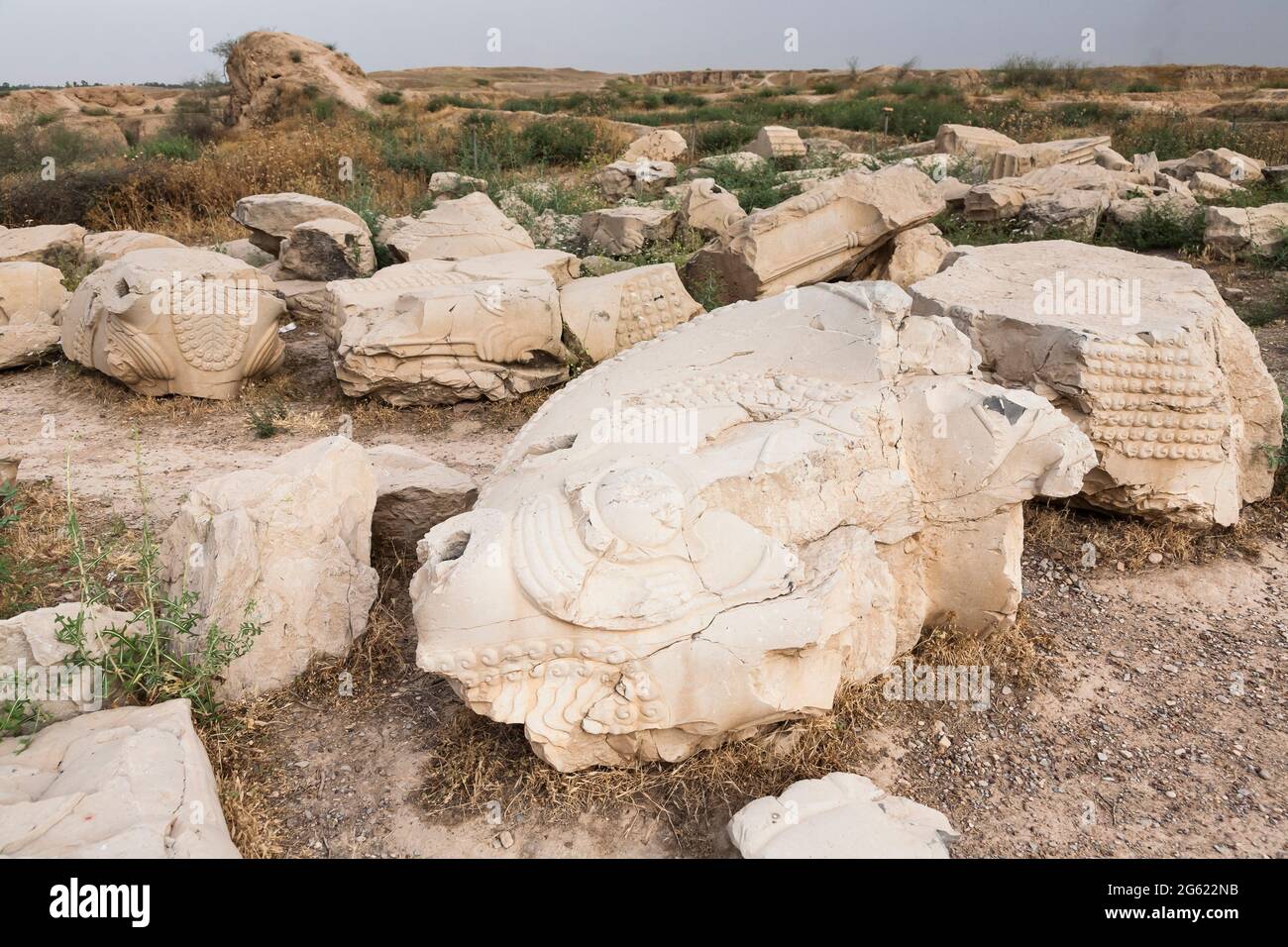 Apadana ruins, archaeological site of Susa(Shush), Achaemenid empire of ...