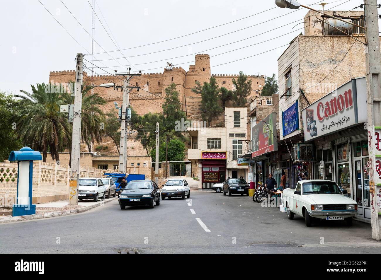 Townscape of Shush(Susa), market and street of downtown, Shush ...