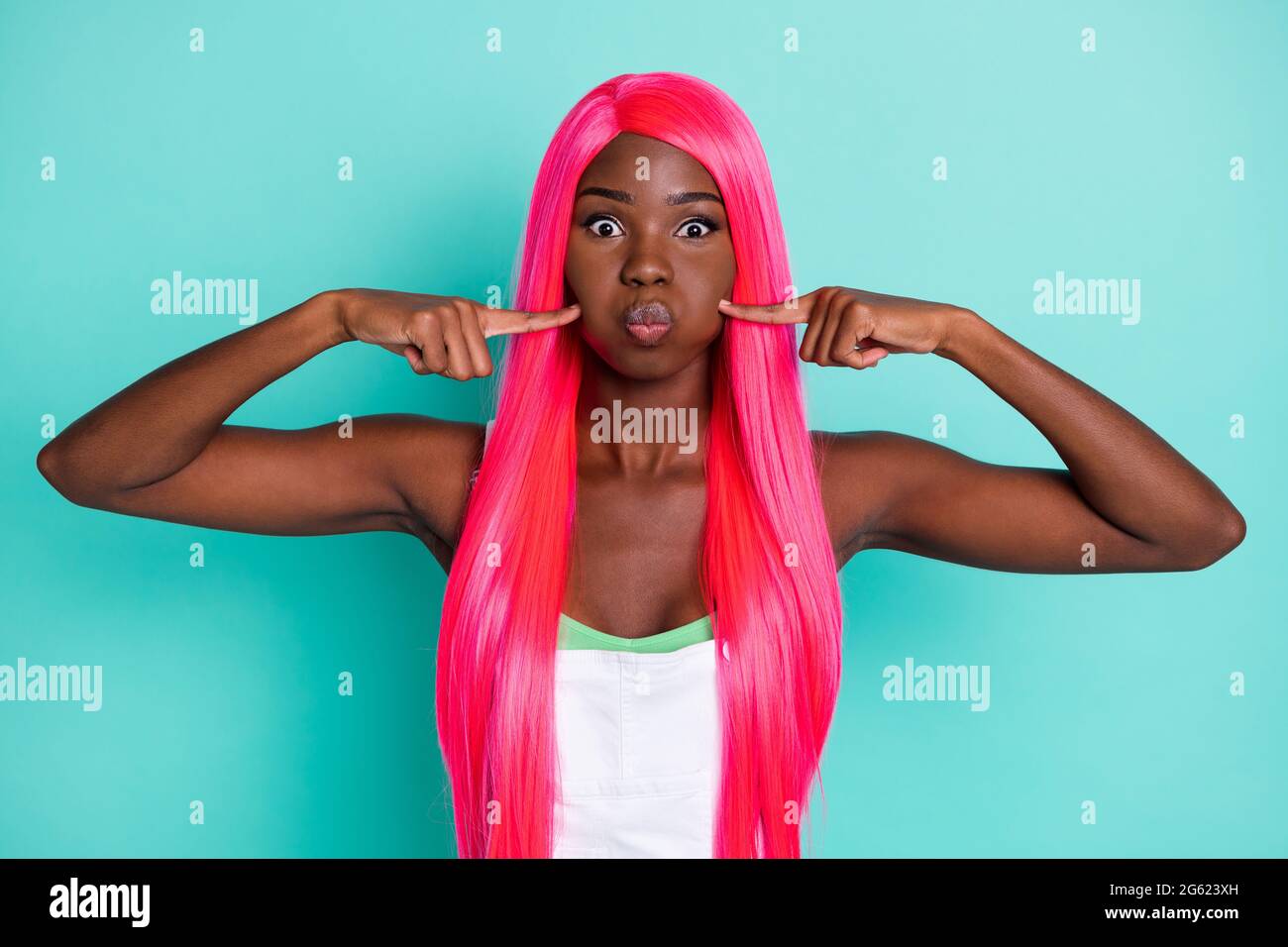 Puffed Cheeks Woman High Resolution Stock Photography and Images - Alamy