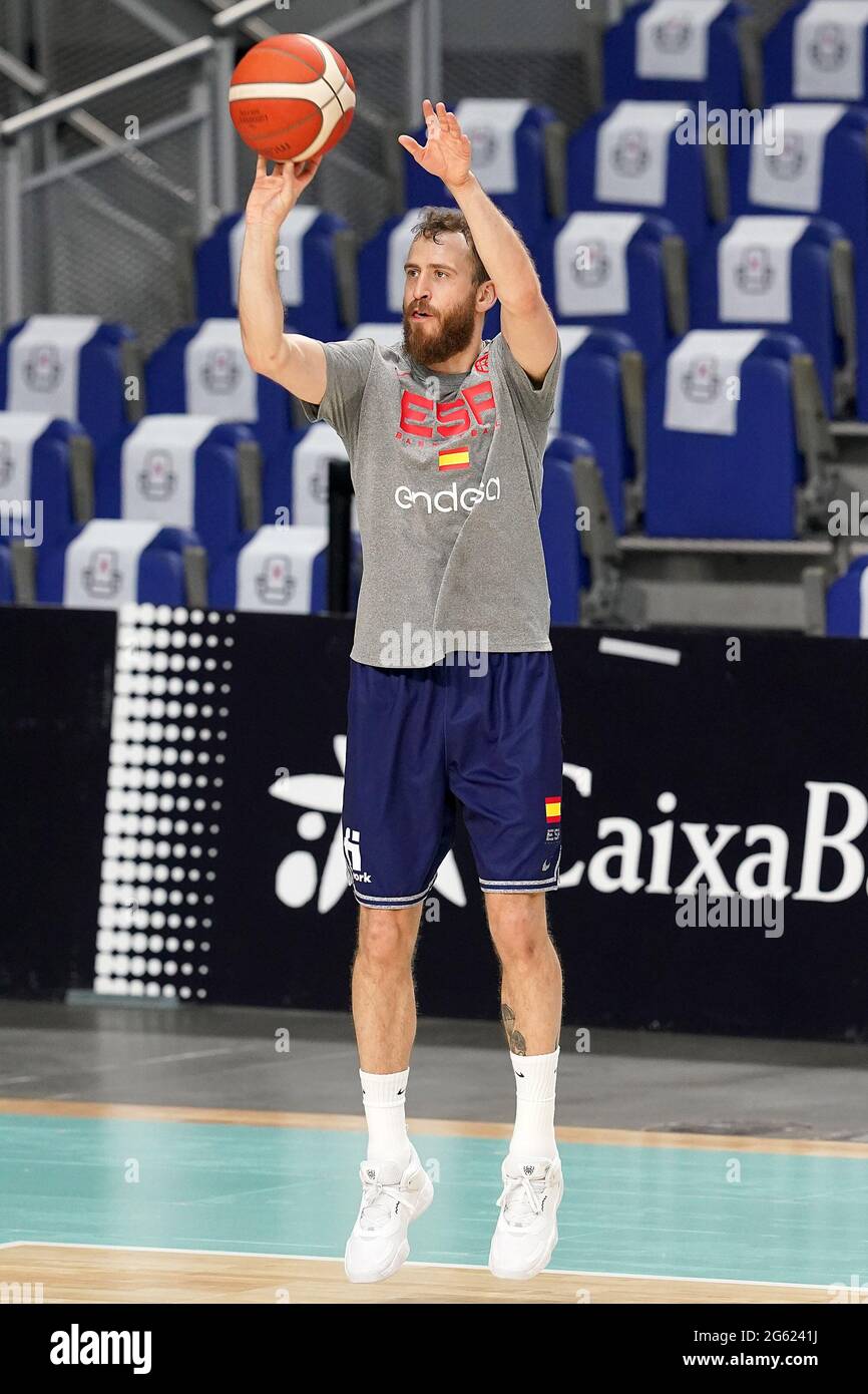 Spain's Sergio Rodriguez during training session. July 1,2021.(Photo by ...