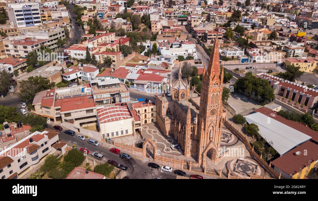 Daytime view of the urban skyline of Zacatecas City, Zacatecas, Mexico ...