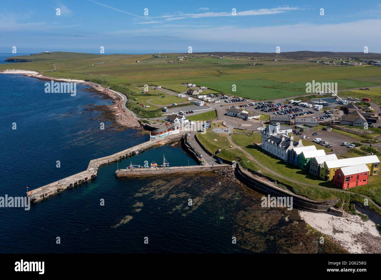 Aerial view of John 'o Groats, Caithness, Scotland, UK Stock Photo - Alamy