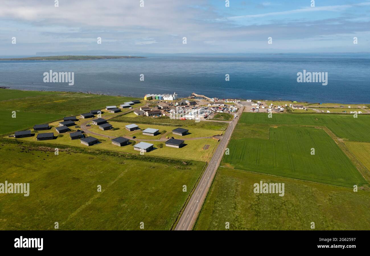 Aerial view of John 'o Groats, Caithness, Scotland, UK Stock Photo - Alamy