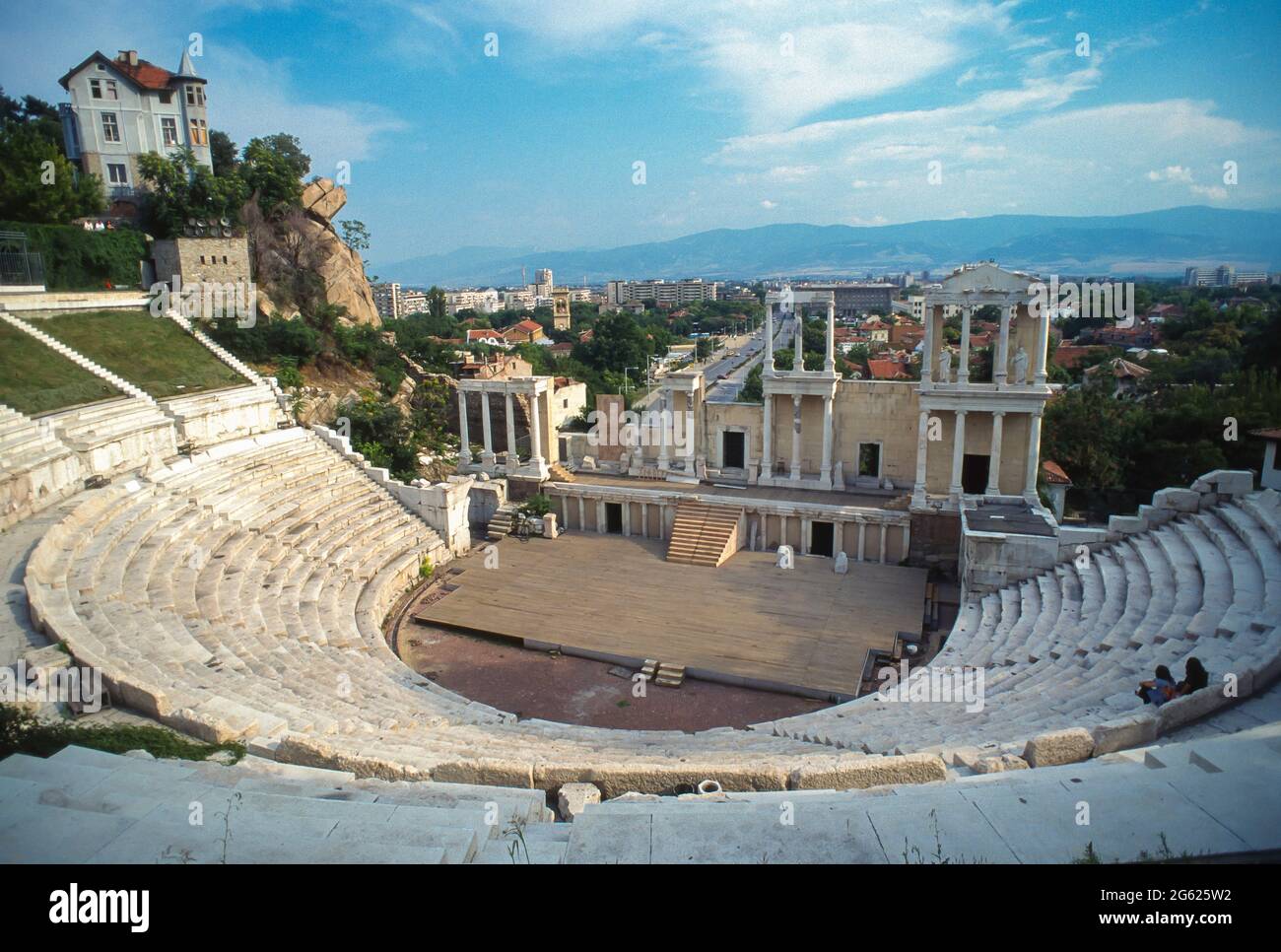 PLOVDIV, BULGARIA - Second century ancient Roman amphitheatre ruins ...