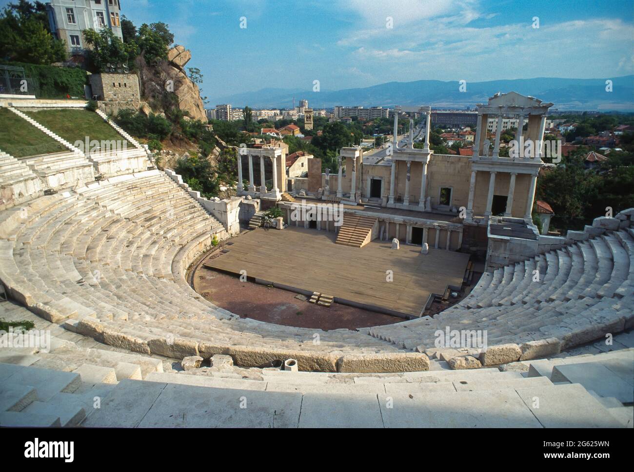 PLOVDIV, BULGARIA - Second century ancient Roman amphitheatre ruins ...