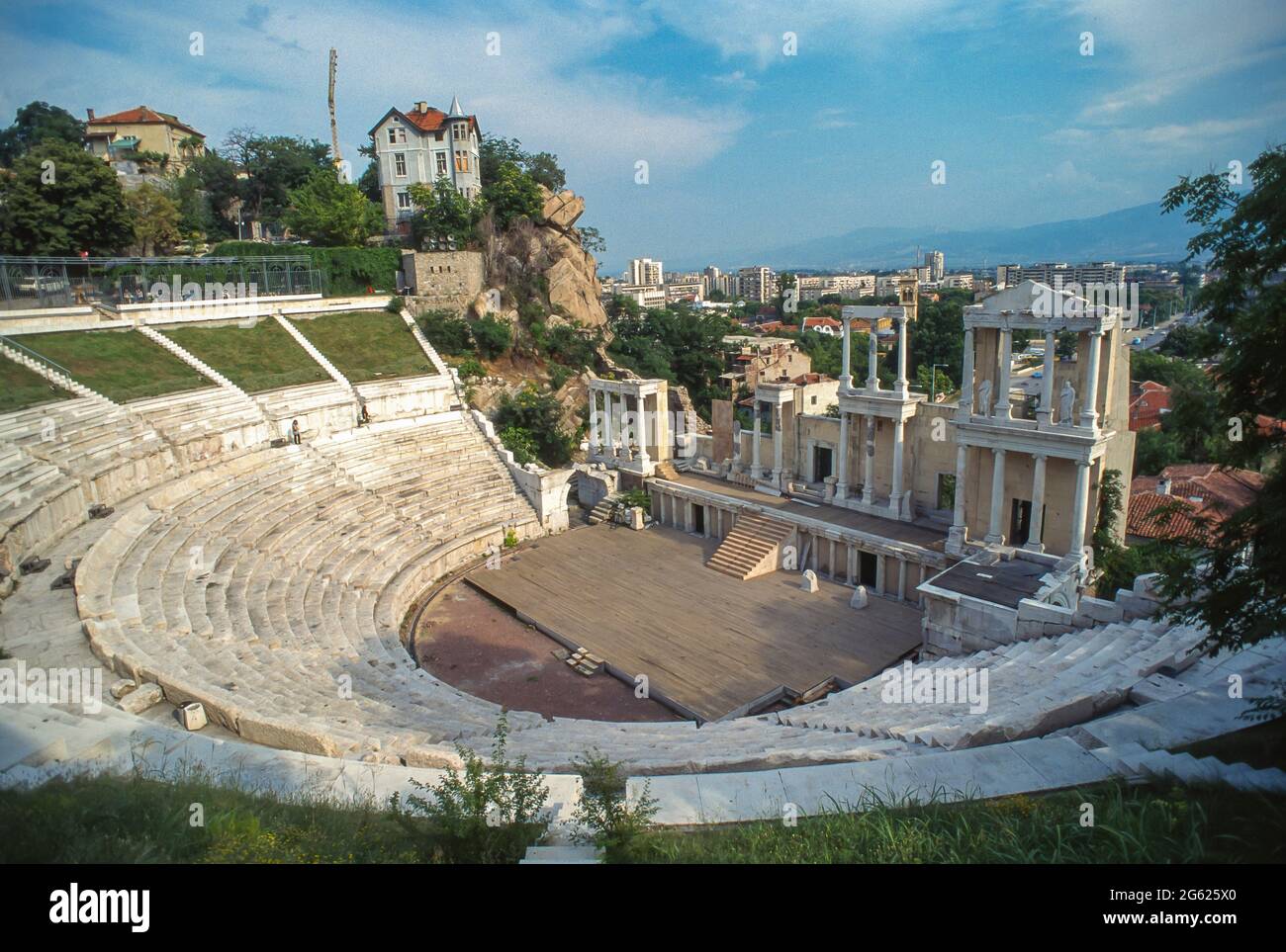 PLOVDIV, BULGARIA - Second century ancient Roman amphitheatre ruins ...