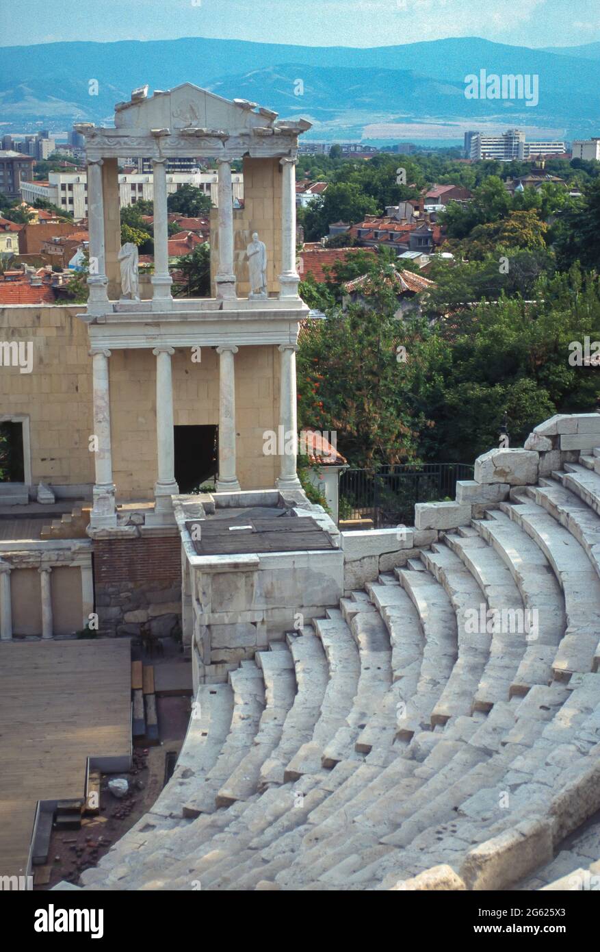 PLOVDIV, BULGARIA - Second century Roman amphitheatre ruins Stock Photo ...