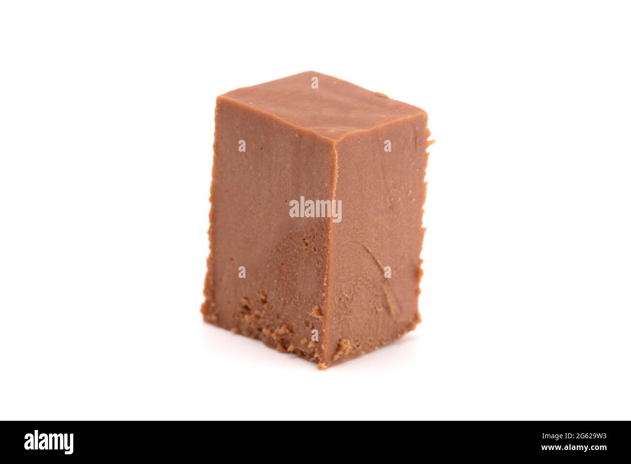 Traditional Chocolate Fudge on a White Background Stock Photo - Alamy