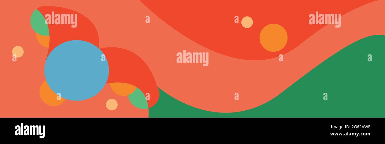 Abstract green - red background with different geometric shapes ...