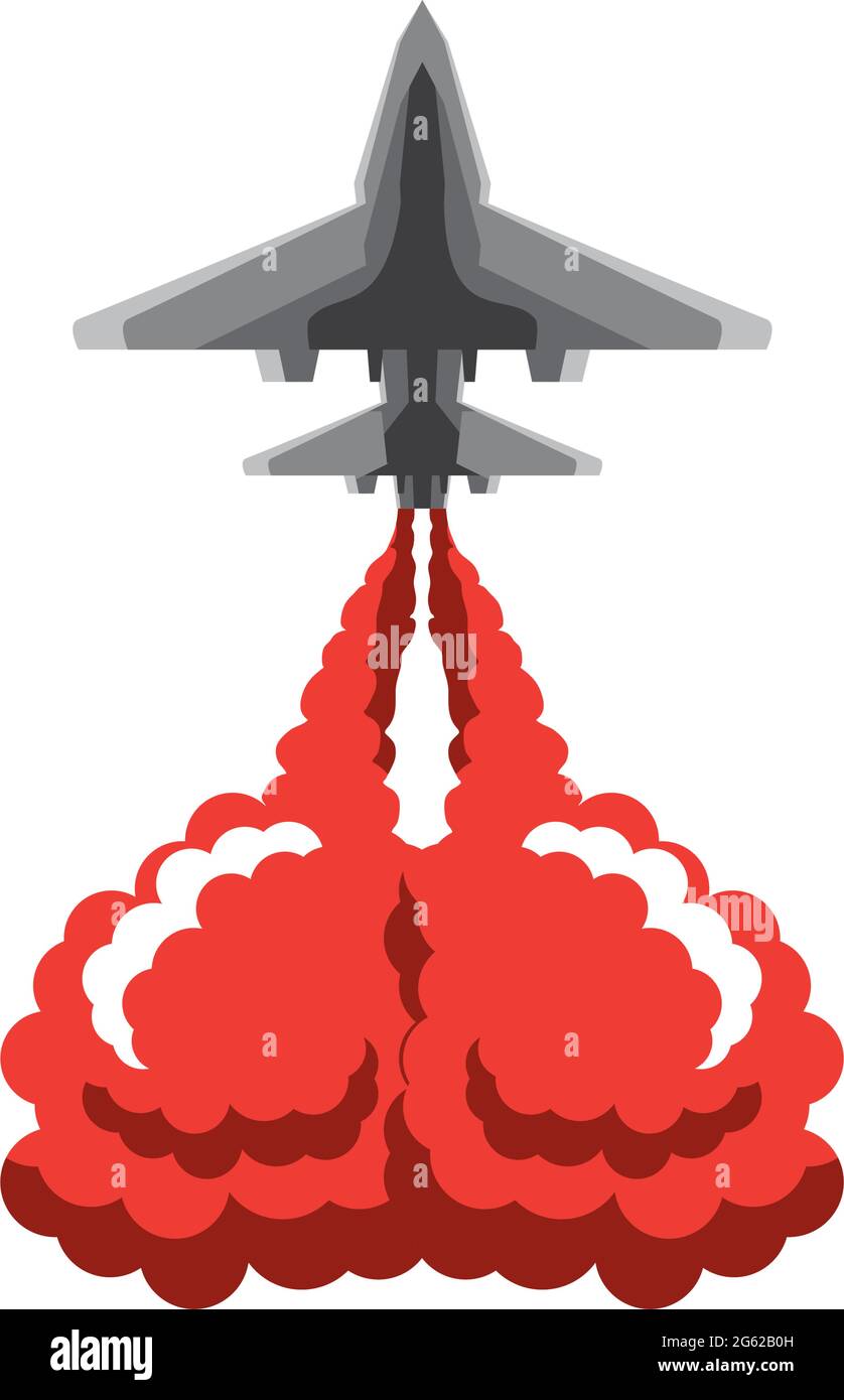 plane showing trail smoke Stock Vector Image & Art - Alamy