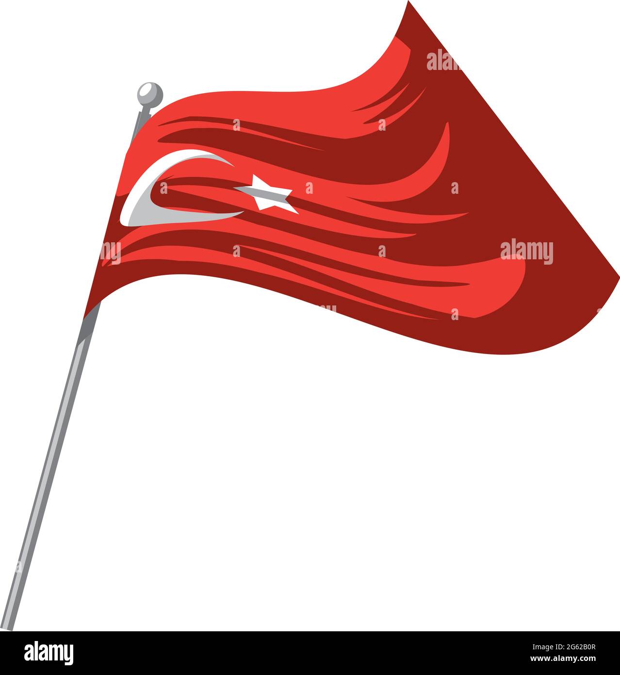 Turkish flag flying Stock Vector Images - Alamy