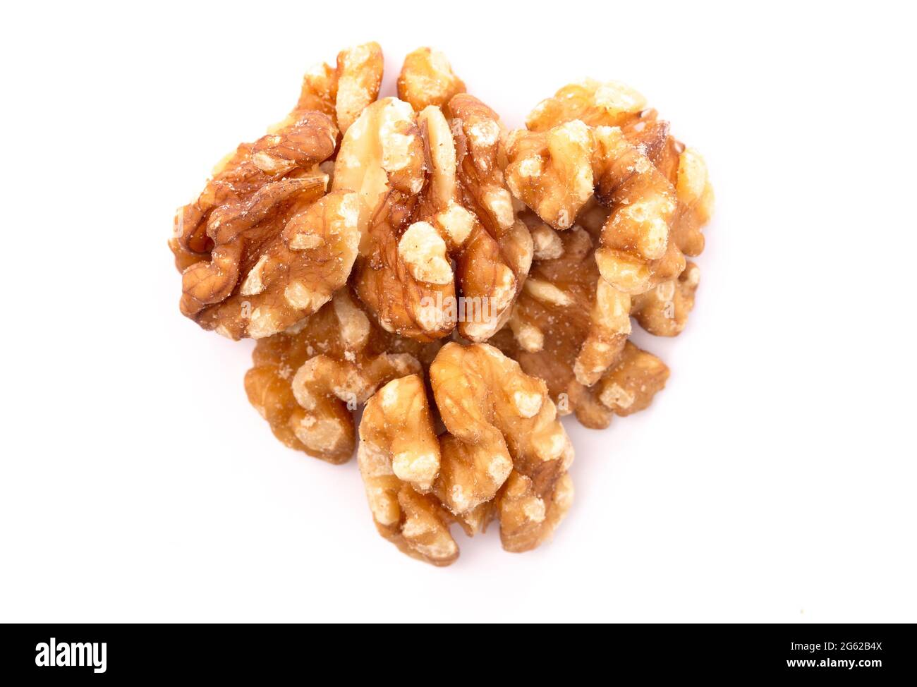 A Pile of Healthy Walnuts on a White Background Stock Photo - Alamy