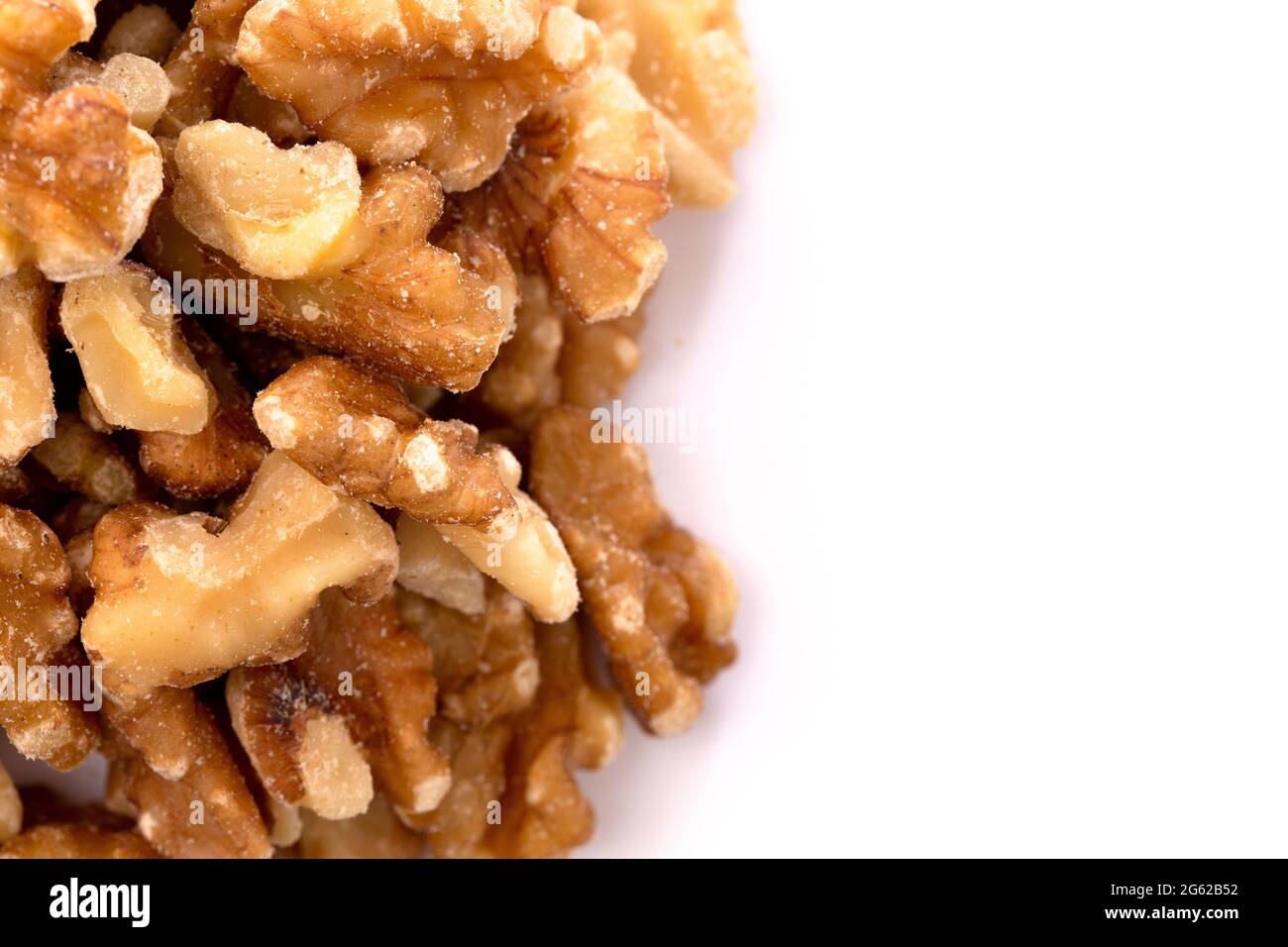 A Pile of Healthy Walnuts on a White Background Stock Photo - Alamy